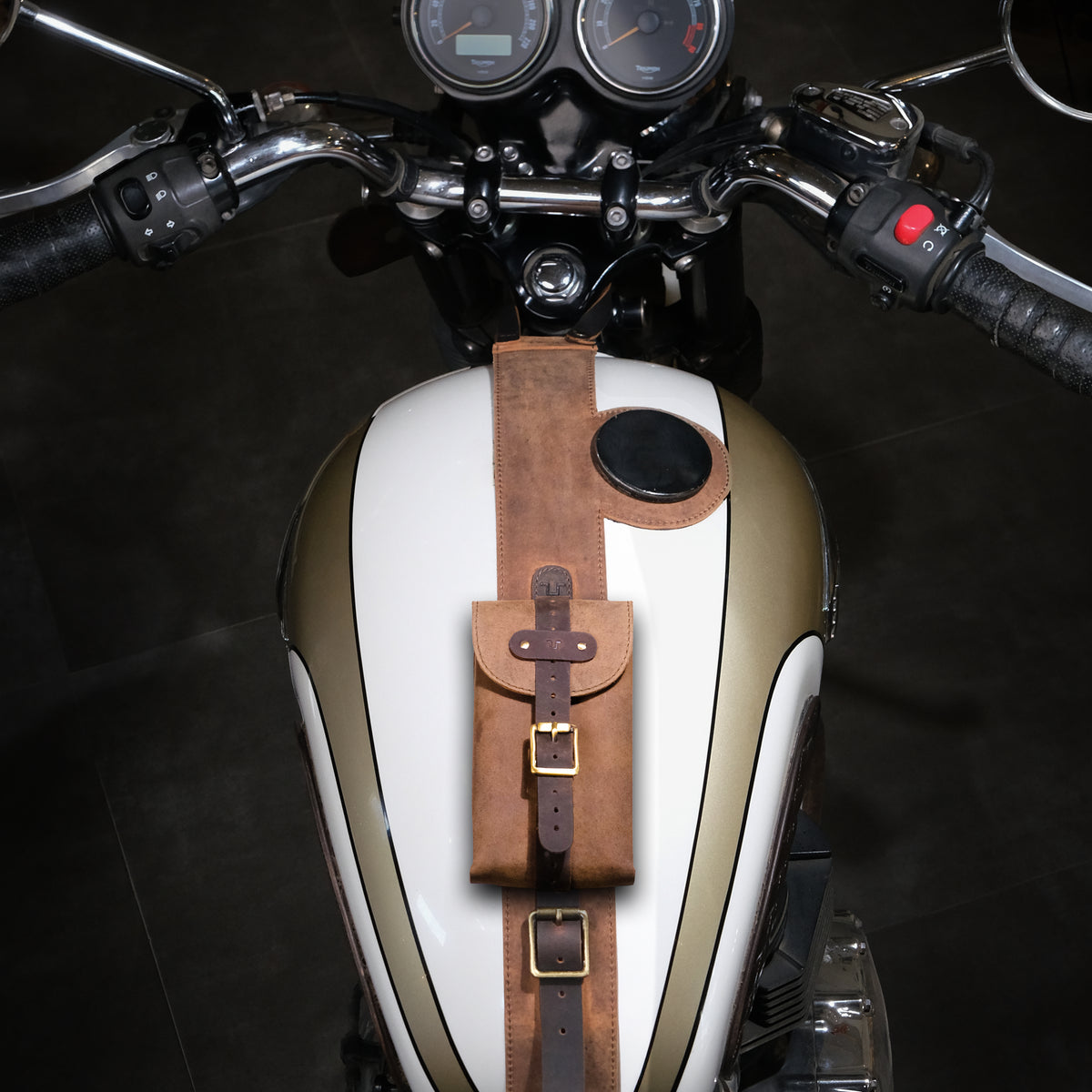 triumph: moto exclusive tank strap – trip machine company